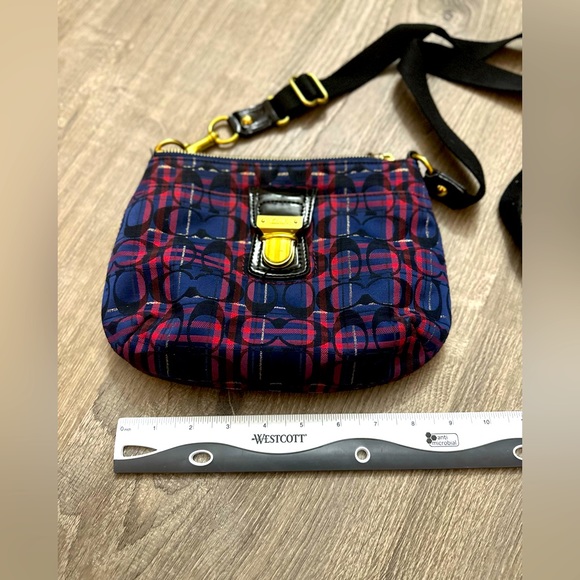 Coach | Bags | Coach Small Red Blue Poppy Crossbody Handbag | Poshmark